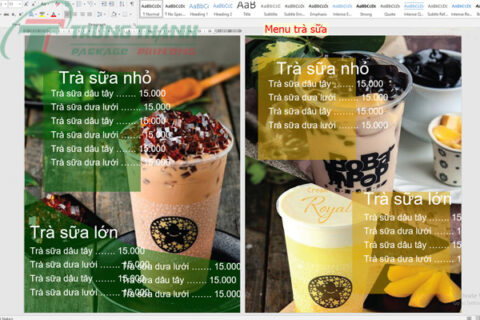 Download Mẫu Menu Cafe Đẹp File Word Đẹp Miễn Phí Dễ Chỉnh Sửa